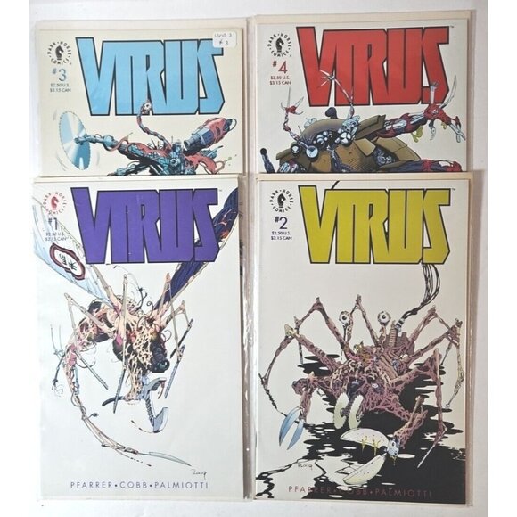 Toys | 1993 Virus 14 Complete Series Comic Books Dark Horse Tugboat Electra C Pfarrer | Poshmark